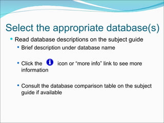 Database Searching Basics | PPT