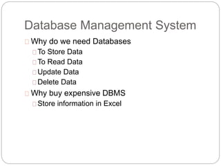 Database basics | PPTX
