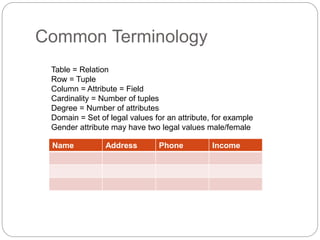Database basics | PPTX
