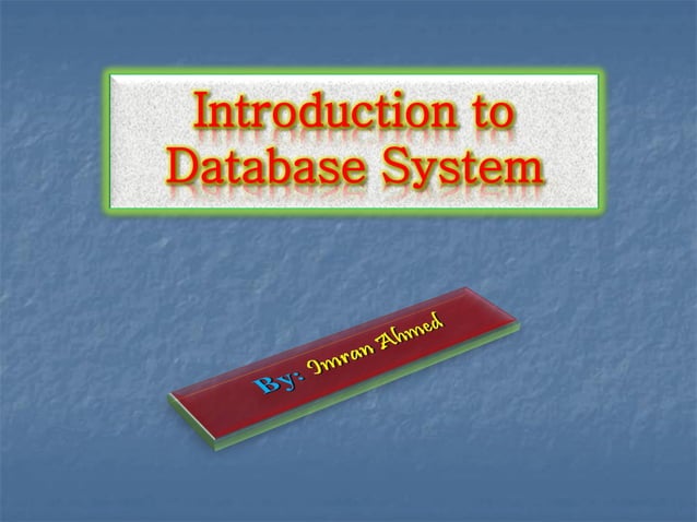 Database basics | PPT