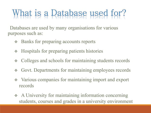 Database basics | PPT
