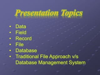 Database basics | PPT