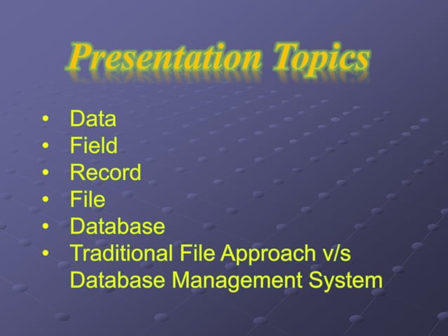 Database basics | PPT