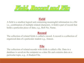 Database basics | PPT