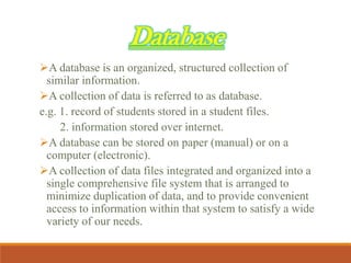 Database basics | PPT