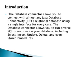 Database component in mule demo | PPTX