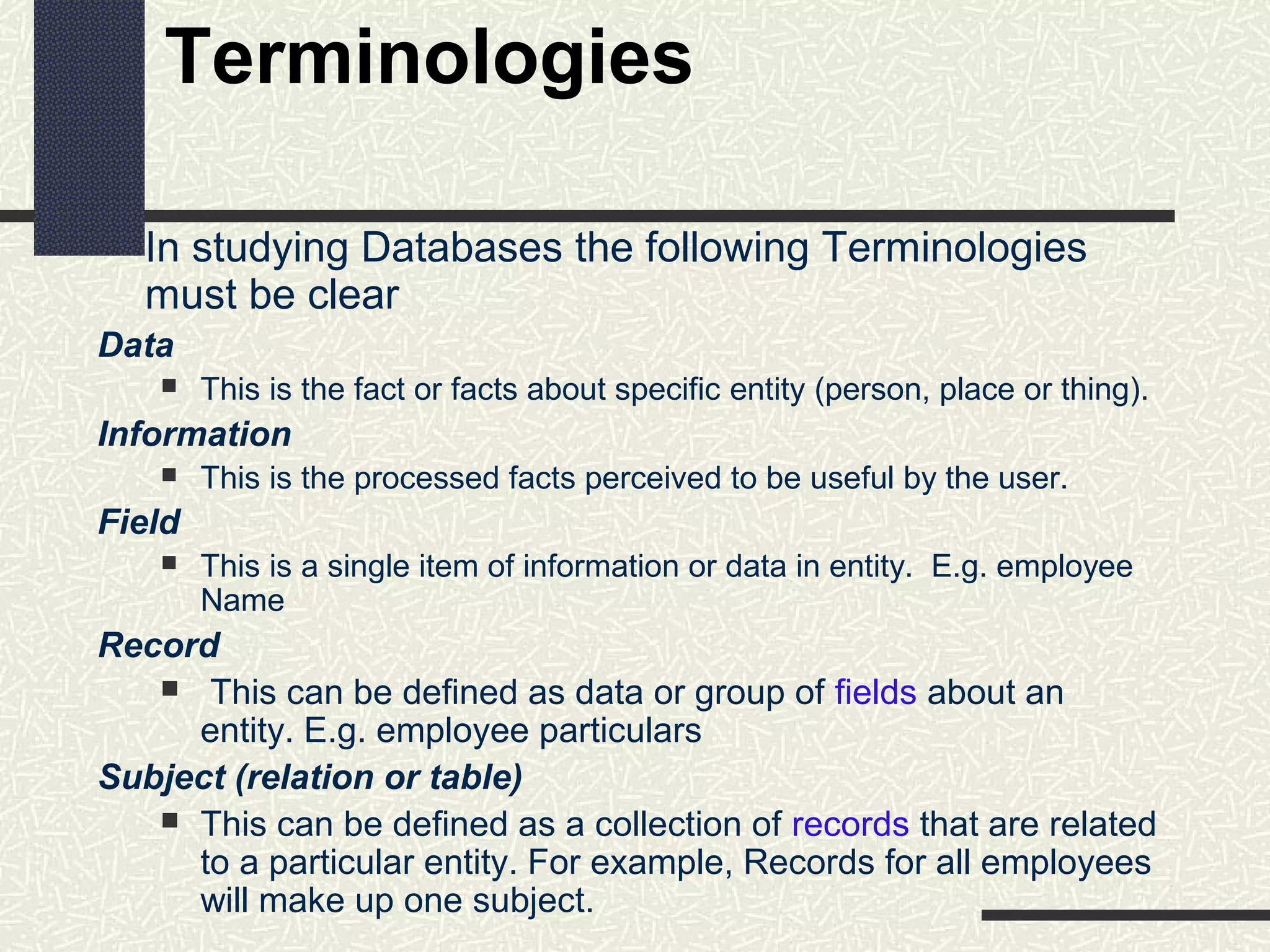 Database concepts | PPT