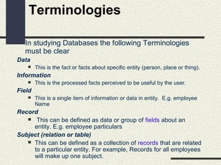 Database concepts | PPT
