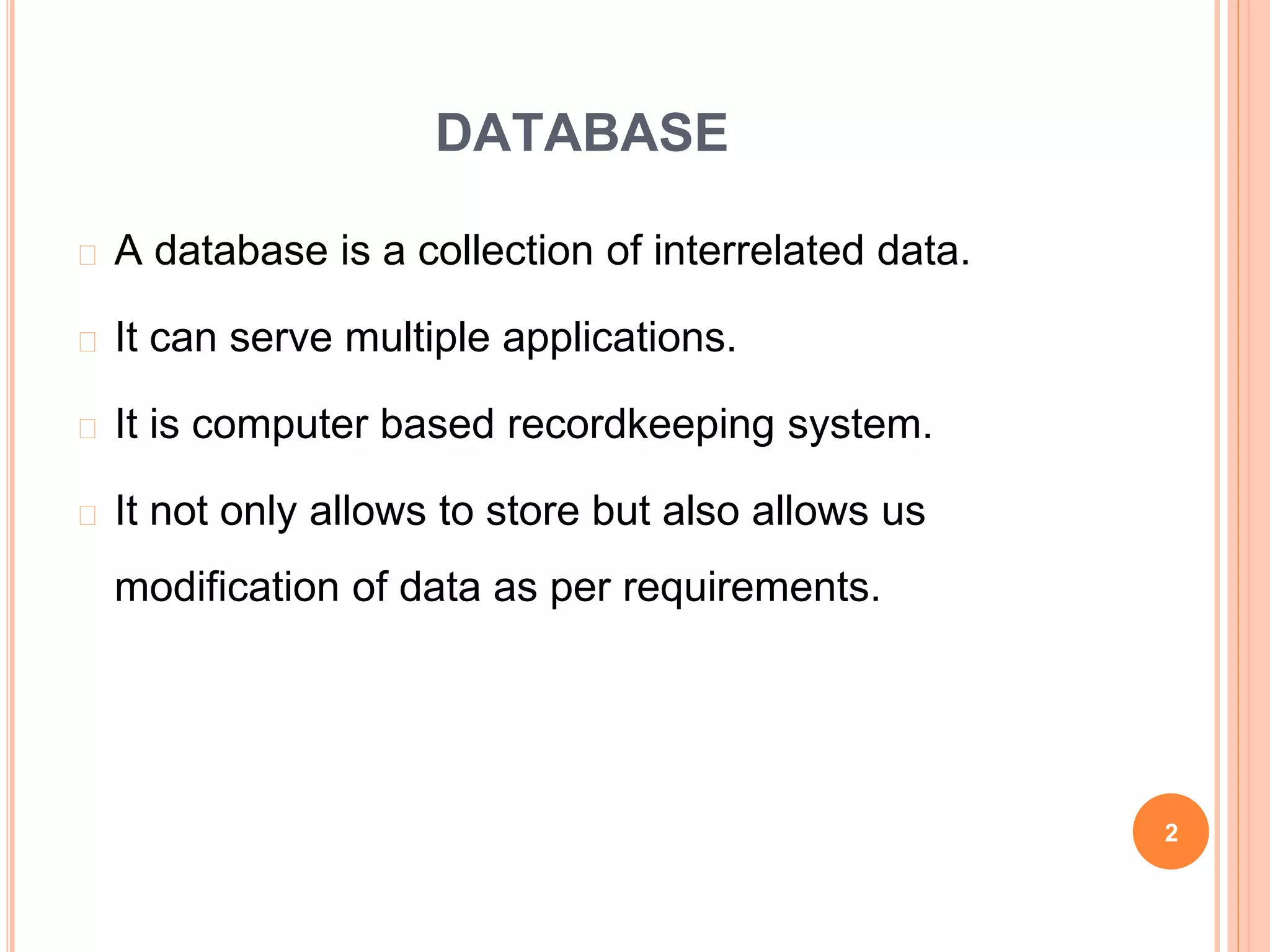 Database Concepts.pptx | Databases | Computer Software and Applications