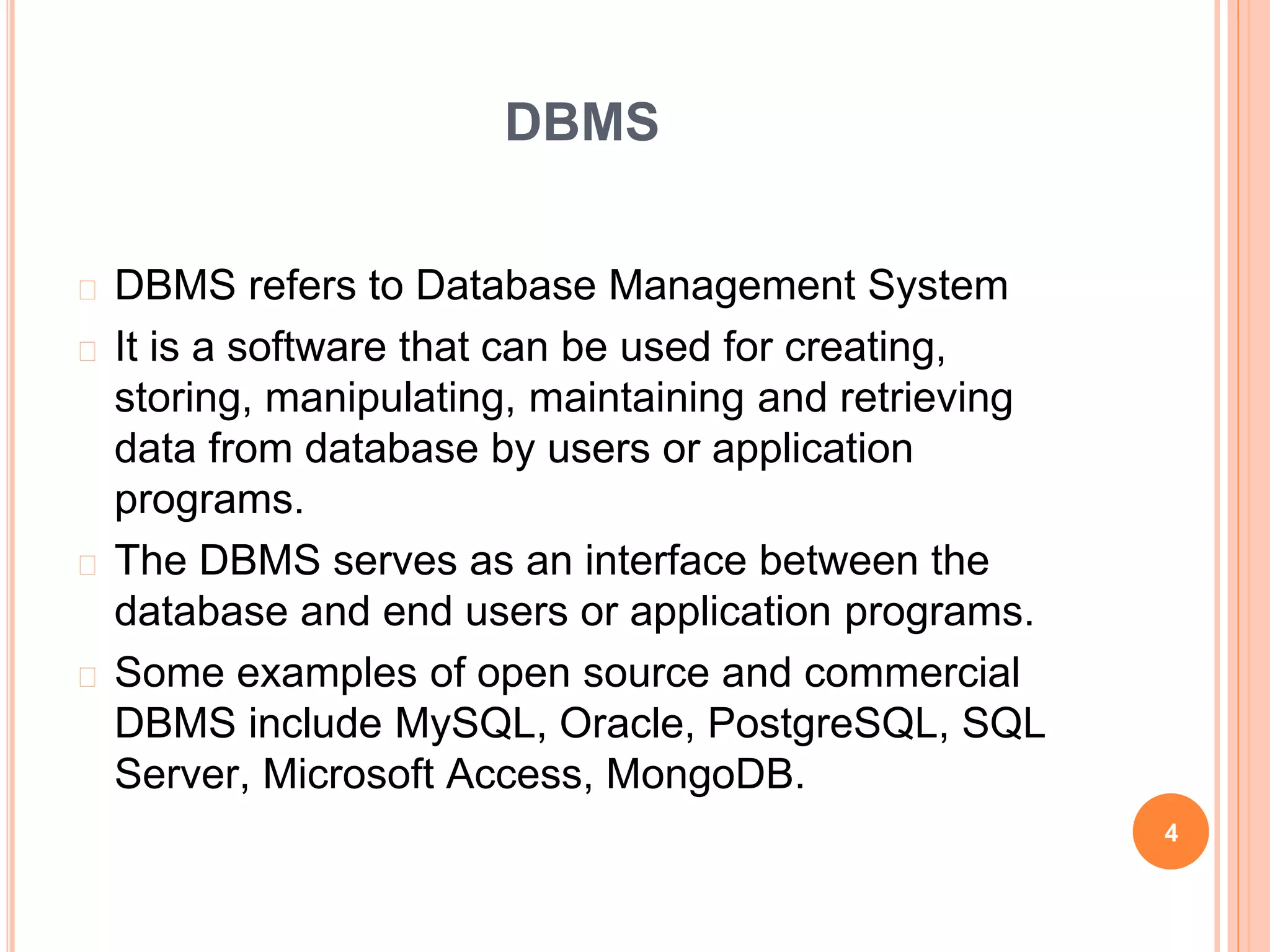 Database Concepts.pptx | Databases | Computer Software and Applications