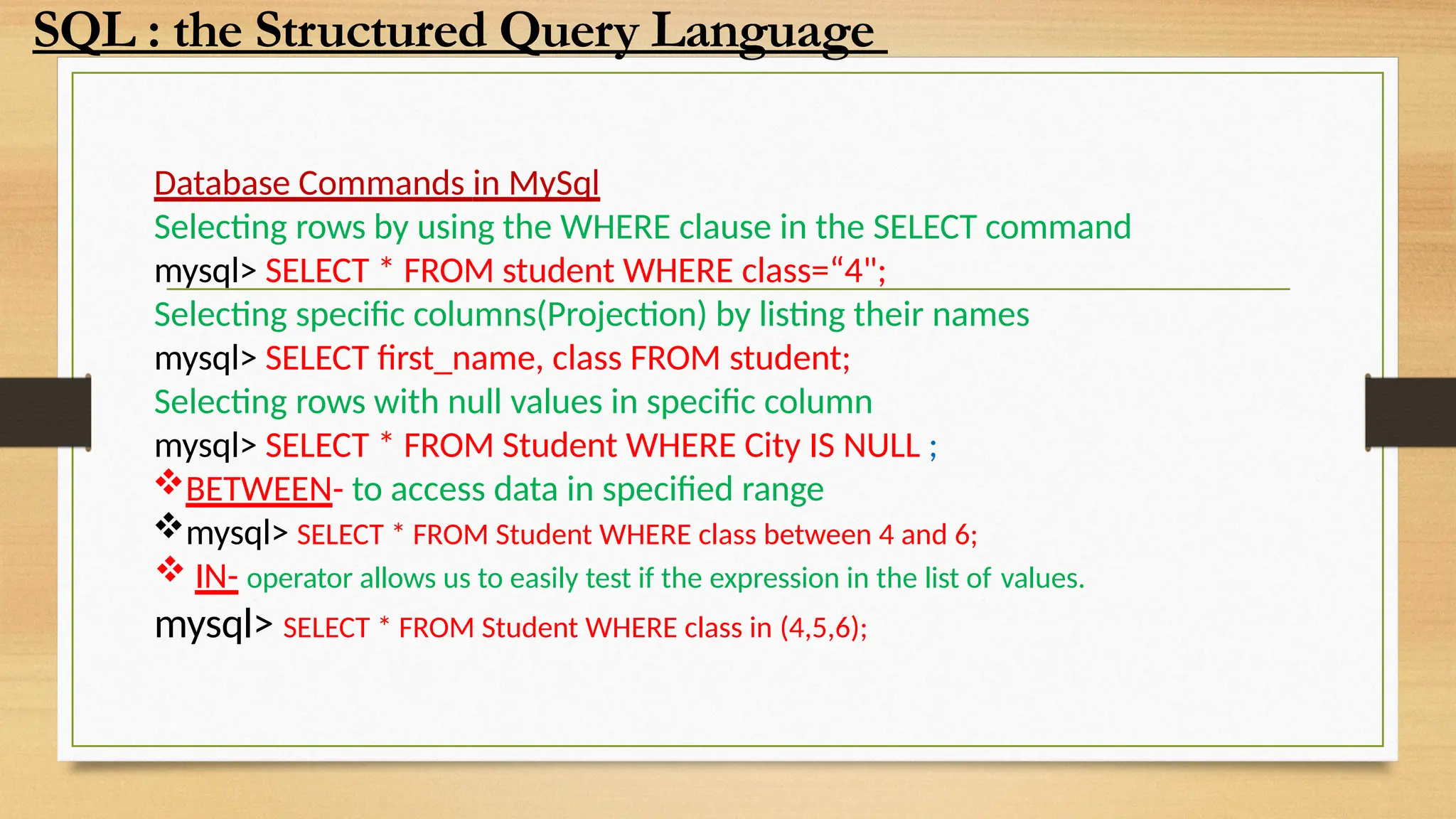 DATABASE CONCEPTS & SQL.pptx class 12 cs | PPTX