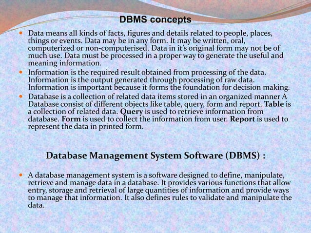 Database Concepts Using Libre Office Base Ppt