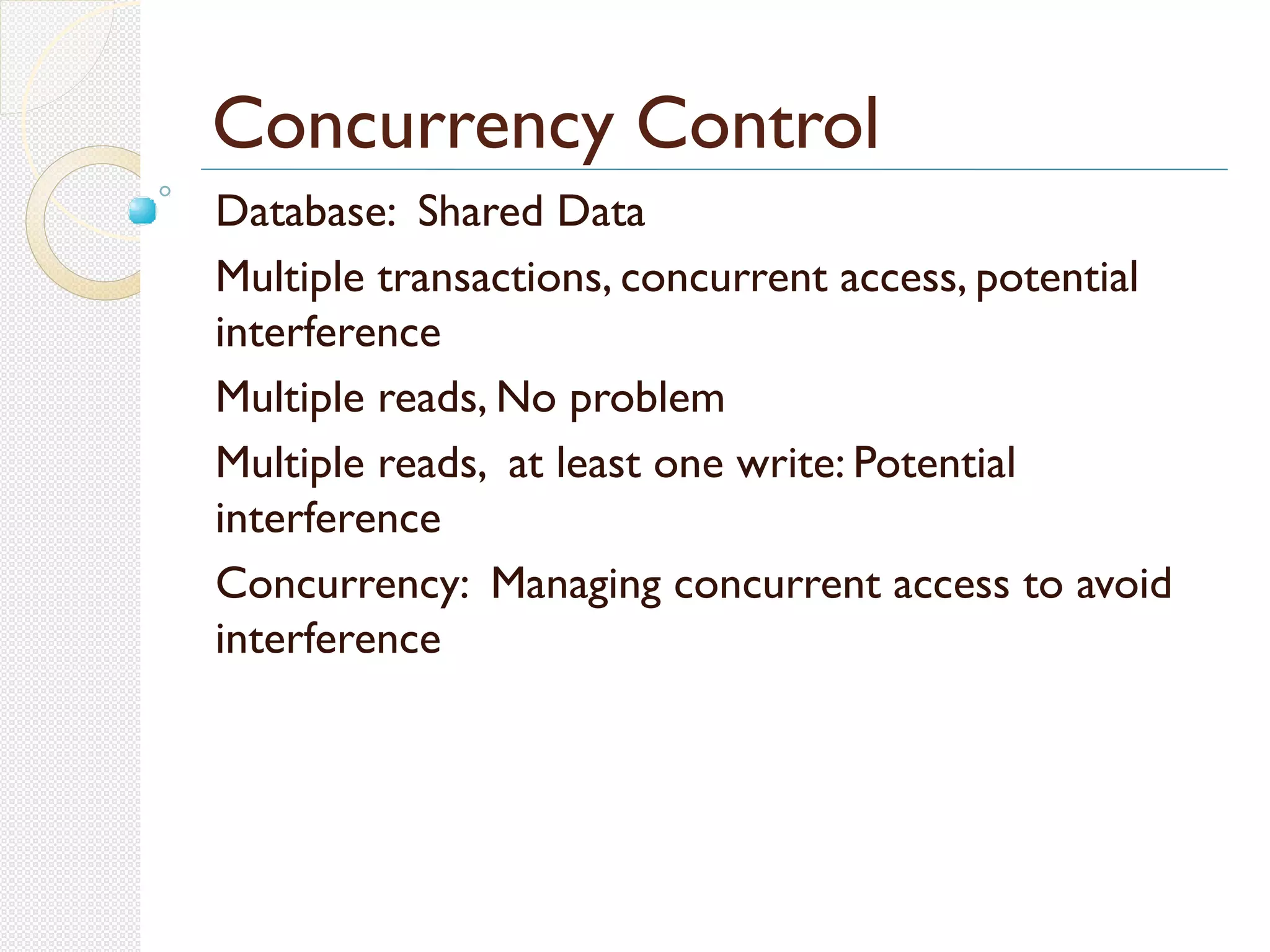 Database Concurrency Control And Recovery 1 Ppt 6037