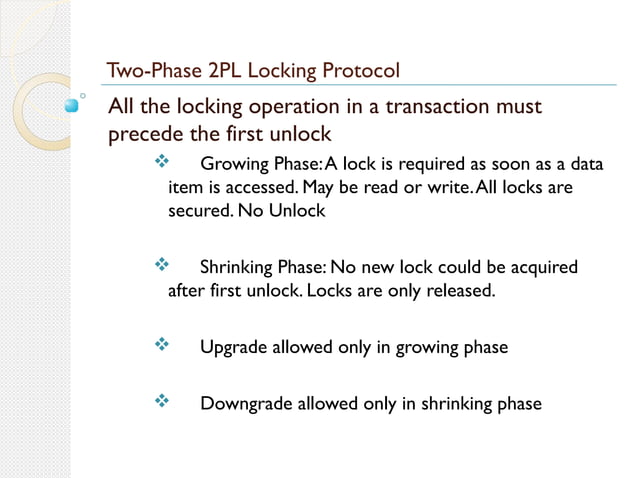 Database Concurrency Control And Recovery 1 Ppt
