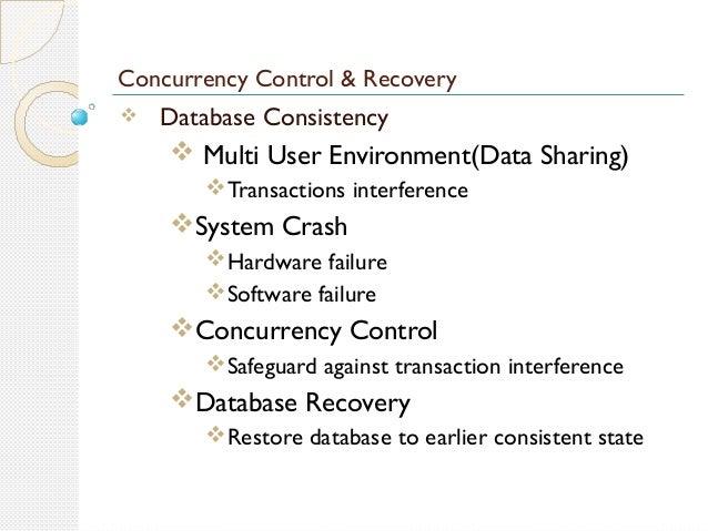 Database Concurrency Control And Recovery 1