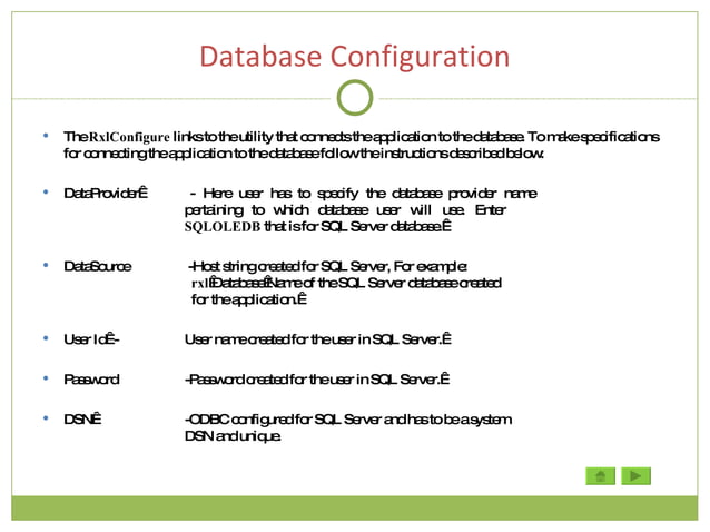 Database config | PPT
