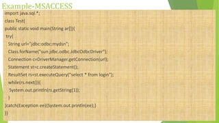 Database connect | PPTX