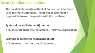 Database connect | PPTX