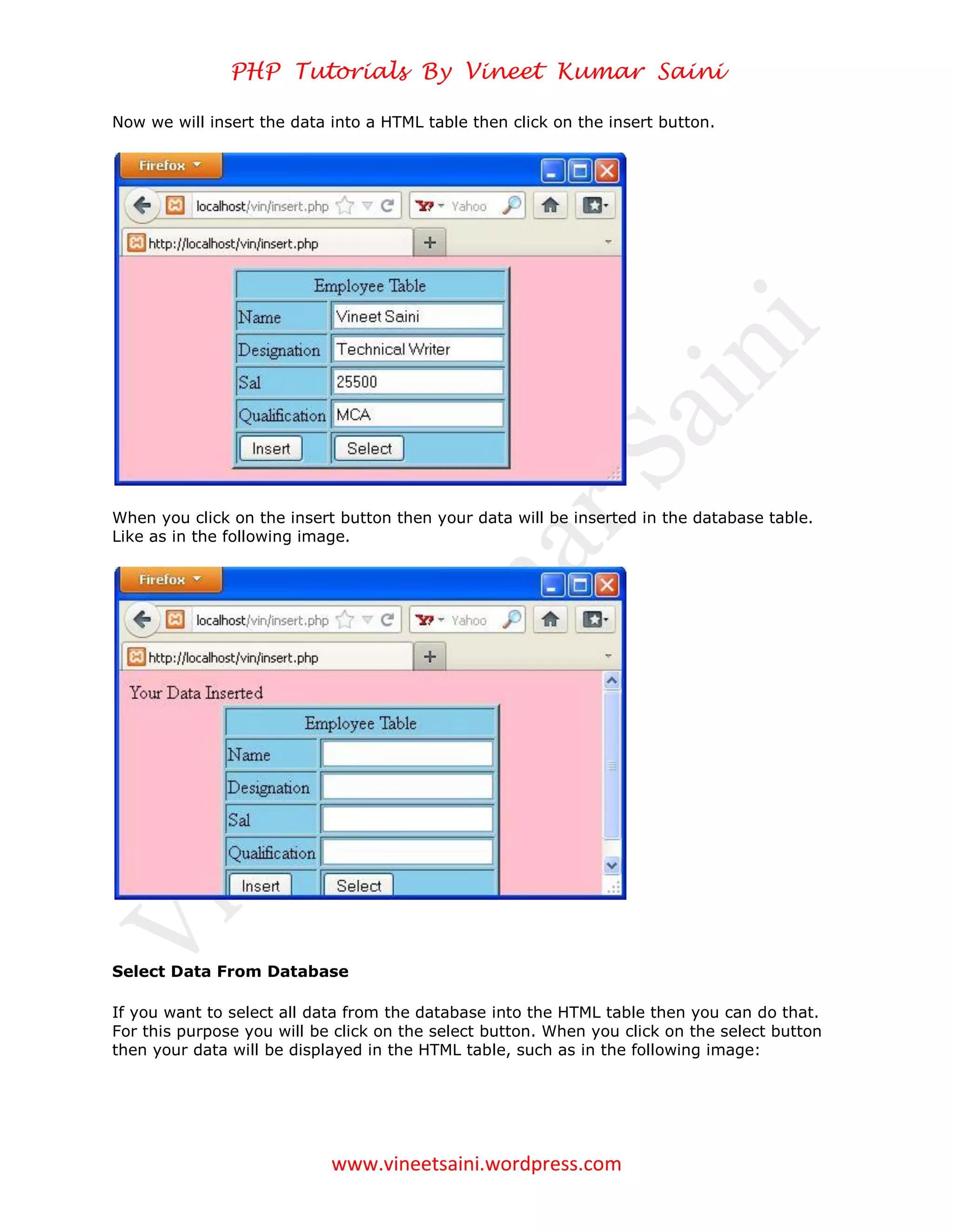 Database connectivity in PHP | PDF