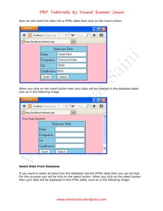 Database connectivity in PHP | PDF