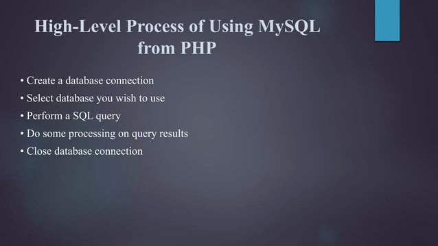 Database Connectivity in PHP | PPTX