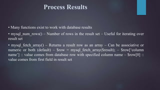 Database Connectivity in PHP | PPTX