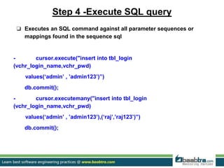 Database connectivity in python | PPTX