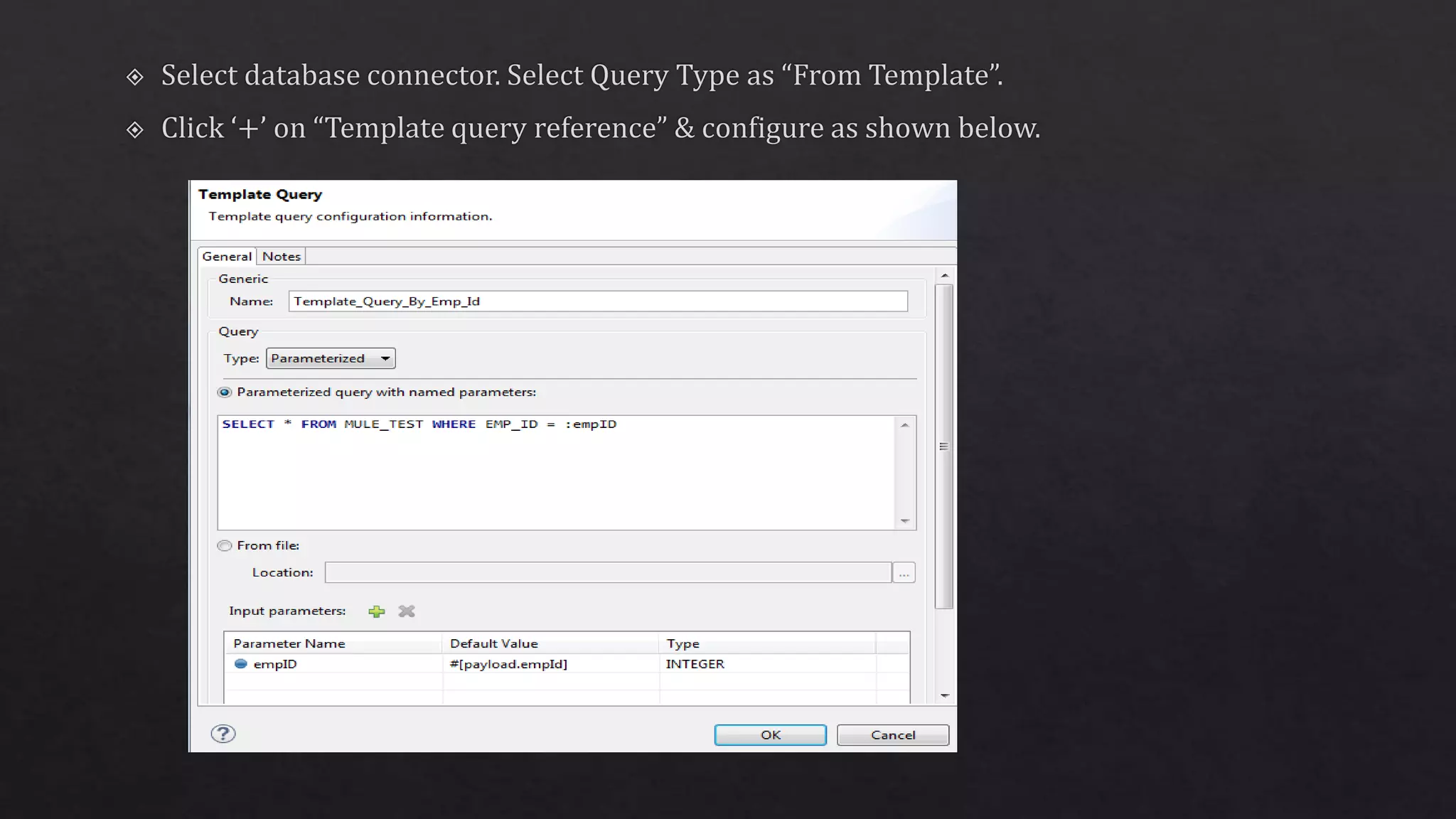 Database Connector In Mule Part 14 Template Query Ppt
