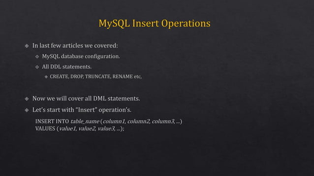 Database Connector In Mule Part 7 Insert Dml Operation Ppt