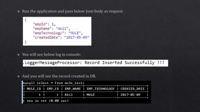Database Connector In Mule Part 7 Insert Dml Operation Ppt