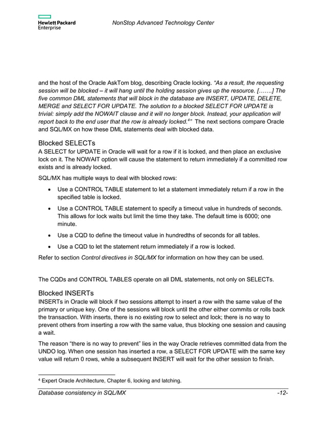 Database consistency in NonStop SQL/MX | PDF