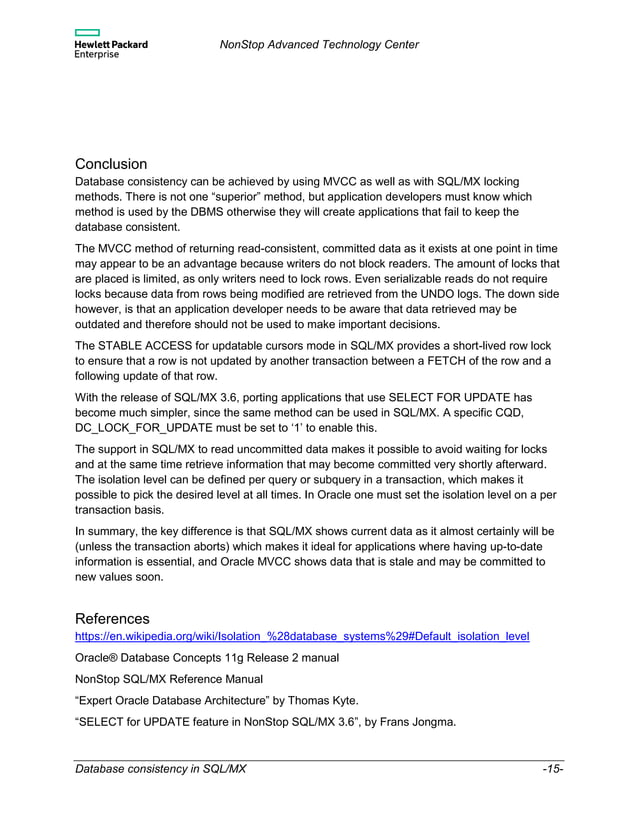 Database consistency in NonStop SQL/MX | PDF