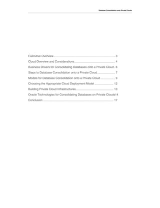 Database consolidation onto private | PDF