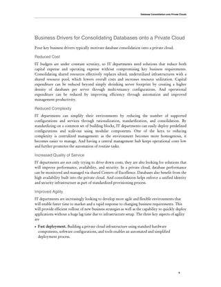 Database consolidation onto private | PDF