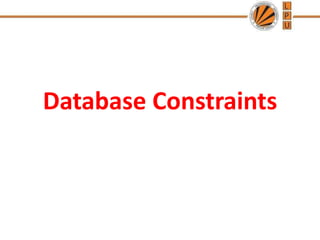 Database Constraints.ppt