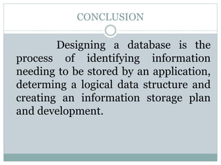 Database content creation and development | PPT