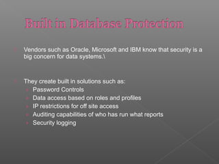 Database & Data Security | PPT