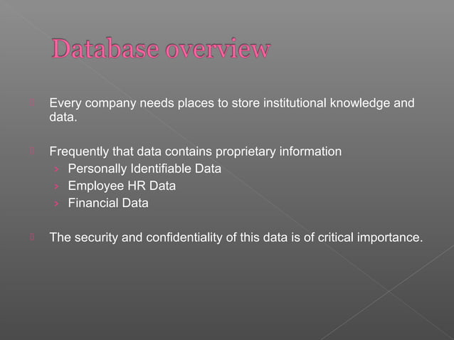 Database & Data Security | PPT