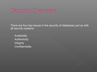 Database & Data Security | PPT