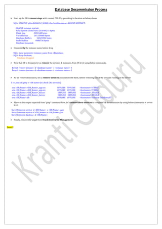 Database decommission process | PDF