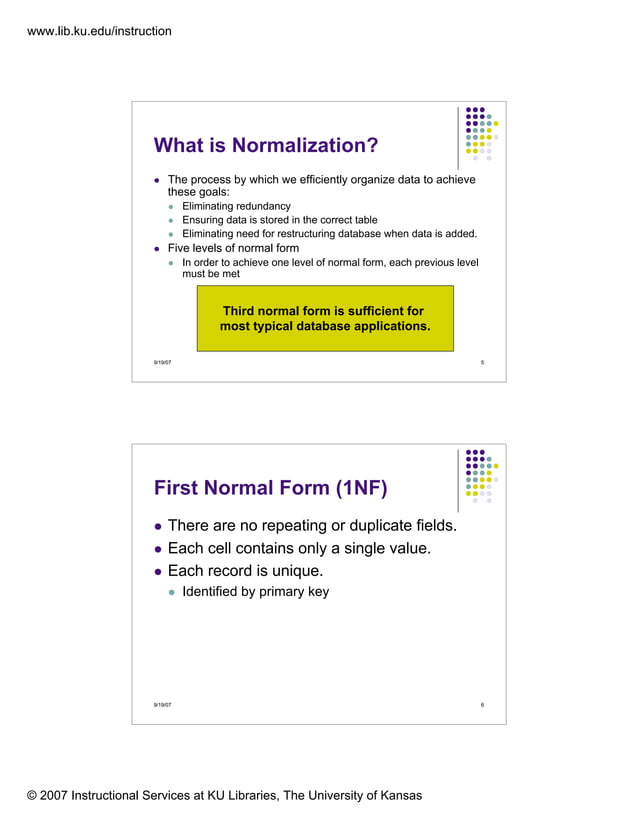 Database design & Normalization (1NF, 2NF, 3NF) | PDF Database design & Normalization (1NF, 2NF, 3NF) | PDF