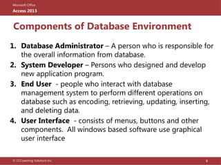databasebesignmsaccessfirstdiscussiononline1 | PPT