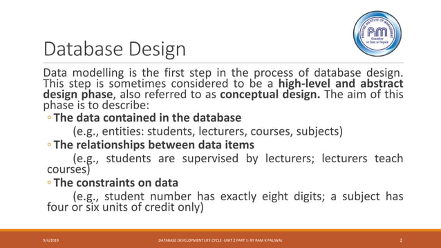 Database design (conceptual, logical and physical design) unit 2 part 2 | PPTX | Databases ...