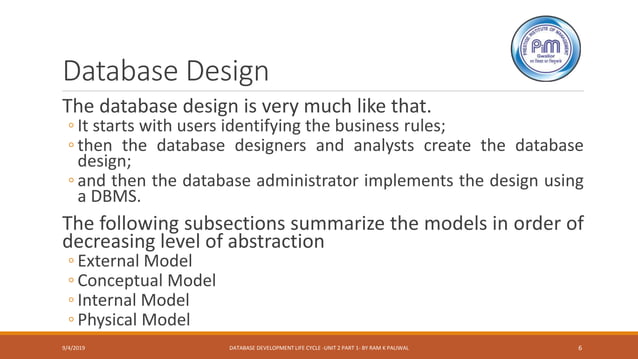 Database design (conceptual, logical and physical design) unit 2 part 2 | PPTX | Databases ...