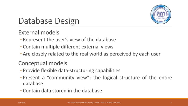 Database design (conceptual, logical and physical design) unit 2 part 2 | PPTX | Databases ...