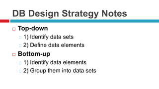 Database design process | PPTX | Databases | Computer Software and Applications