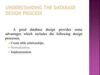 Database design process | PPTX