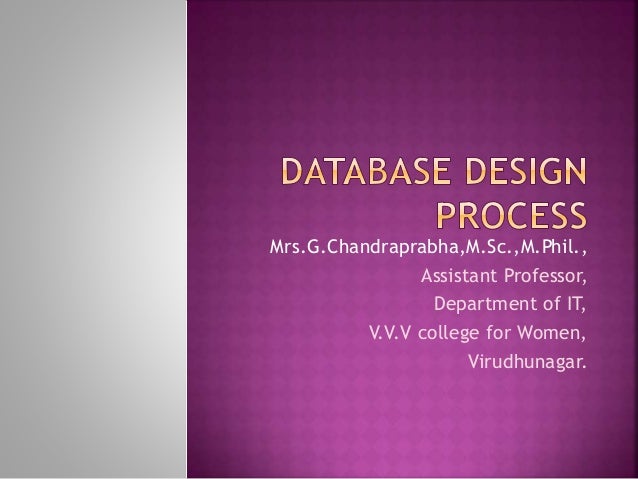 Database design process