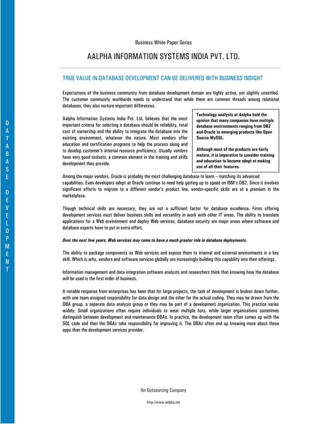 Database Development | PDF