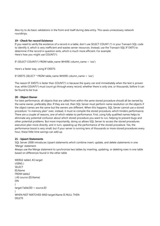 Database development coding standards | PDF